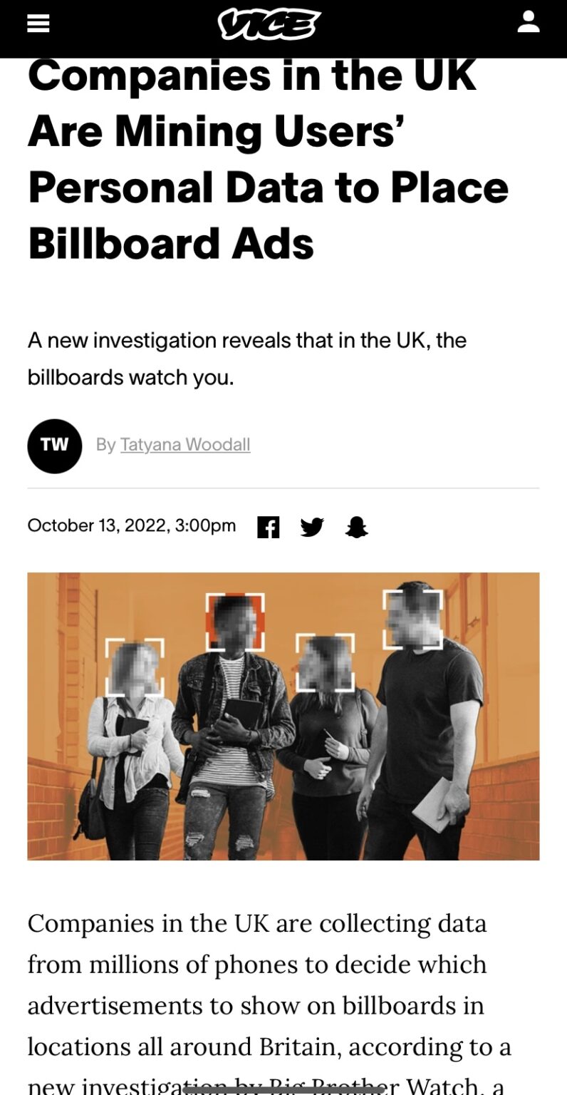 Face-scanning ad billboards turn public spaces into spaces of commerce ...